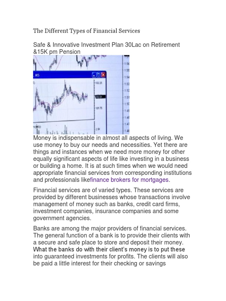 The Different Types of Financial Services | PDF | Banks | Capital Market