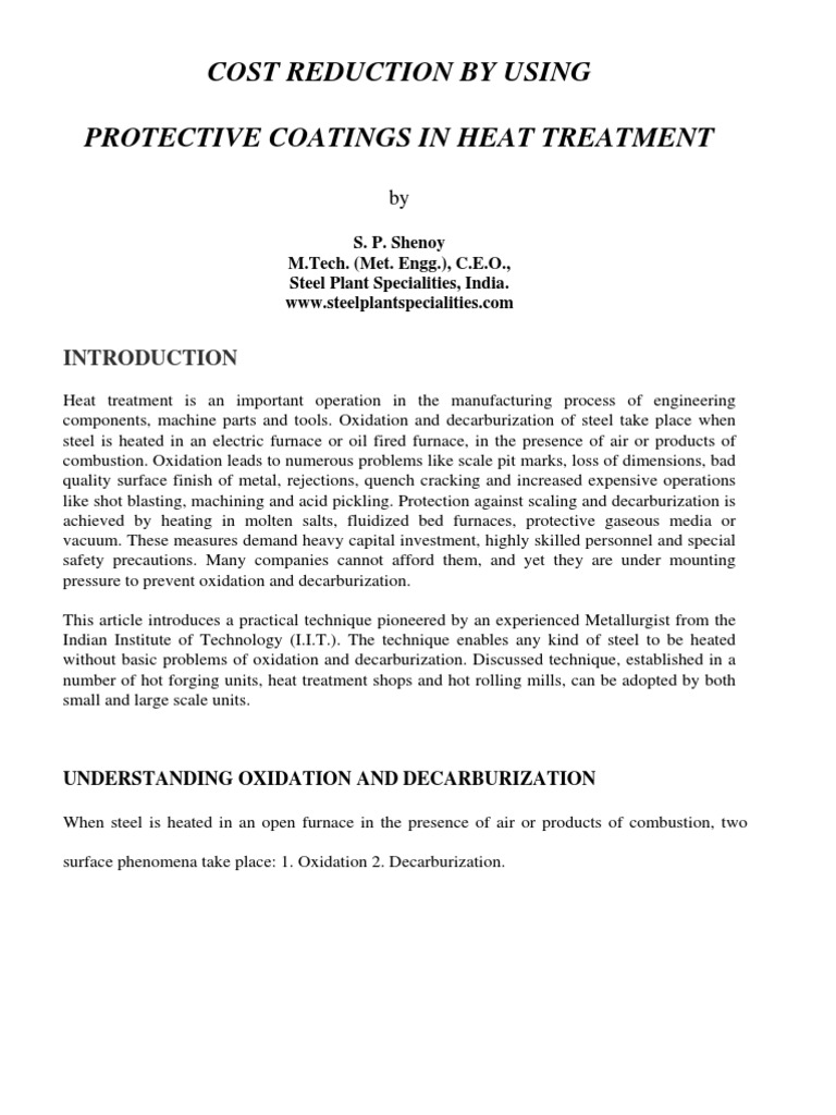 Preventing Scale Loss During Heat Treatment & Hot Forging - With Images ...