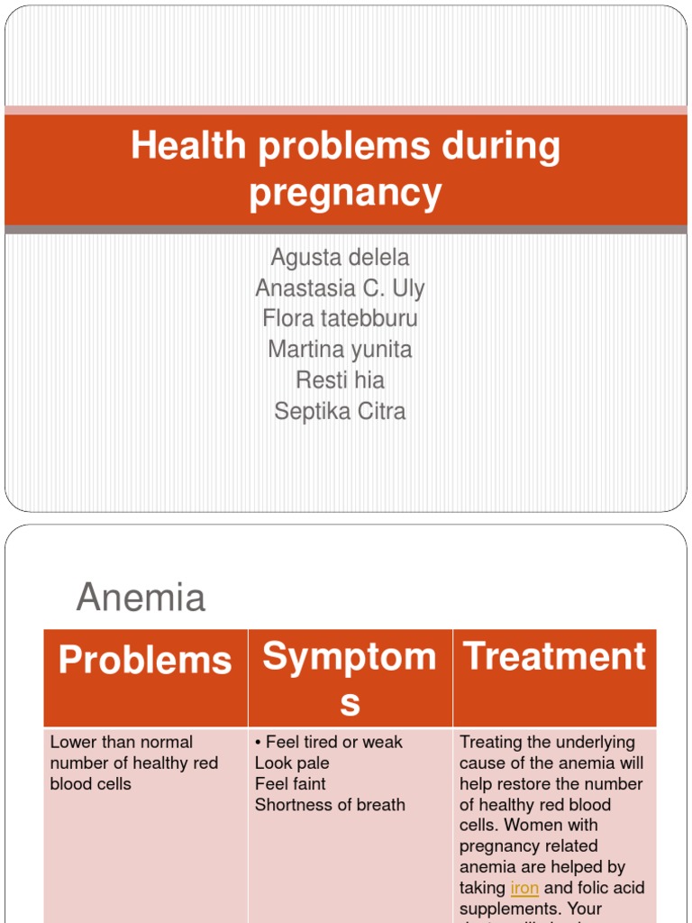 Pregnancy Health Issues: Anemia & Depression | PDF | Wellness