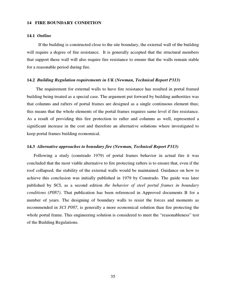 Fire Boundary Conditions for Portal Frames | PDF | Framing ...
