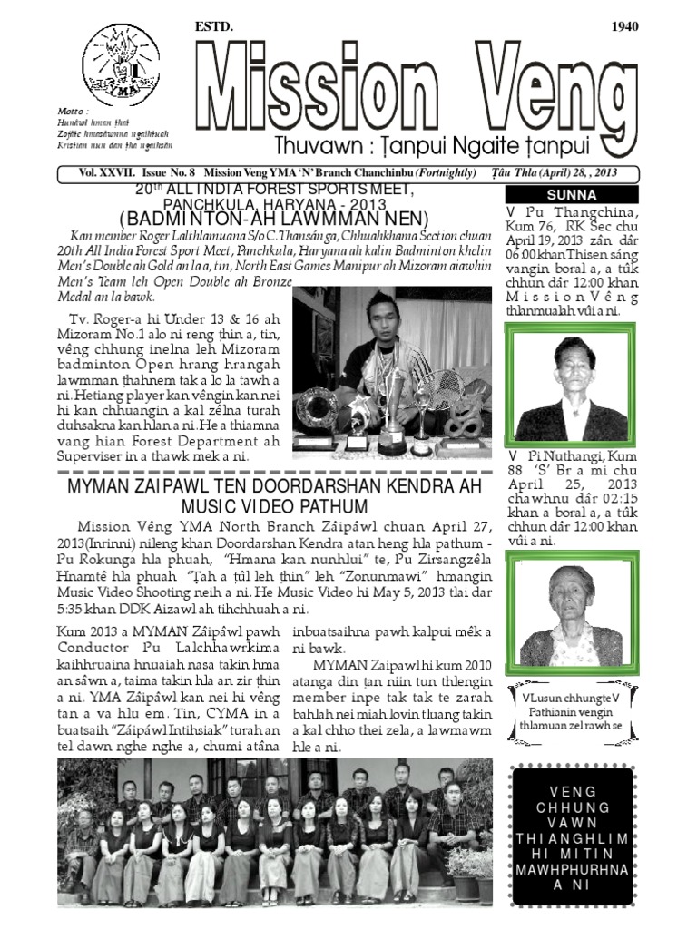 Mission Veng YMA April 2013 Highlights | PDF | Leisure | Sports
