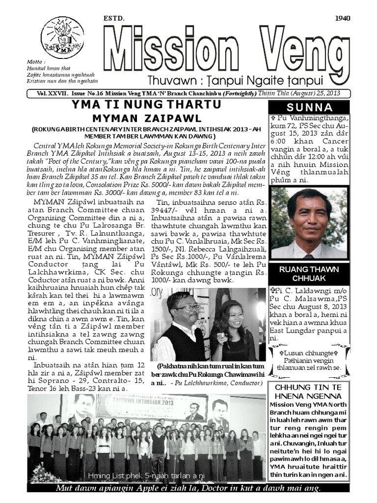 Rokunga Birth Centenary Celebration | PDF | Politics | Social Science