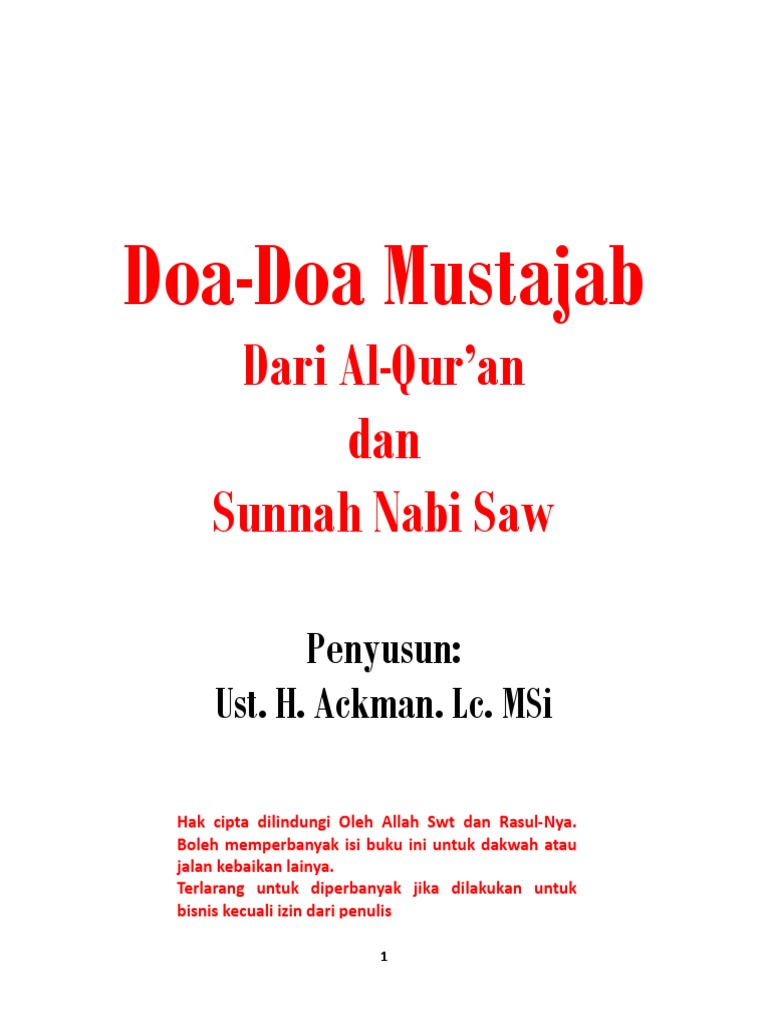 Doa Doa Mustajab