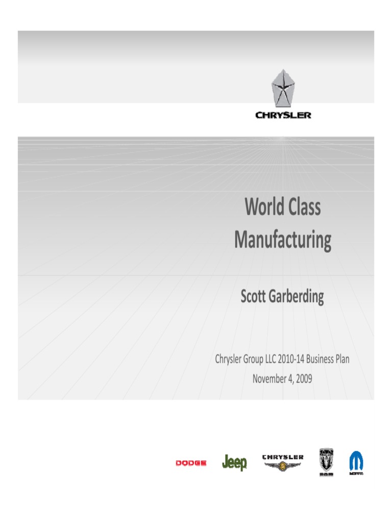 World Class Manufacturing | PDF