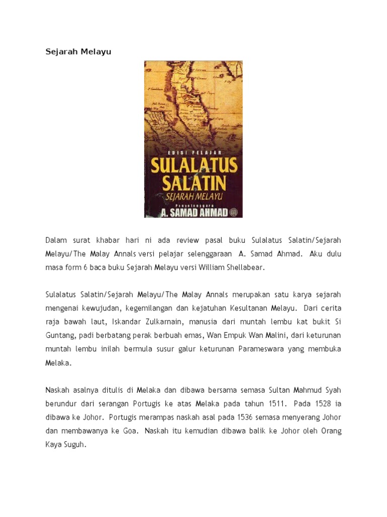 Sejarah Melayu | PDF
