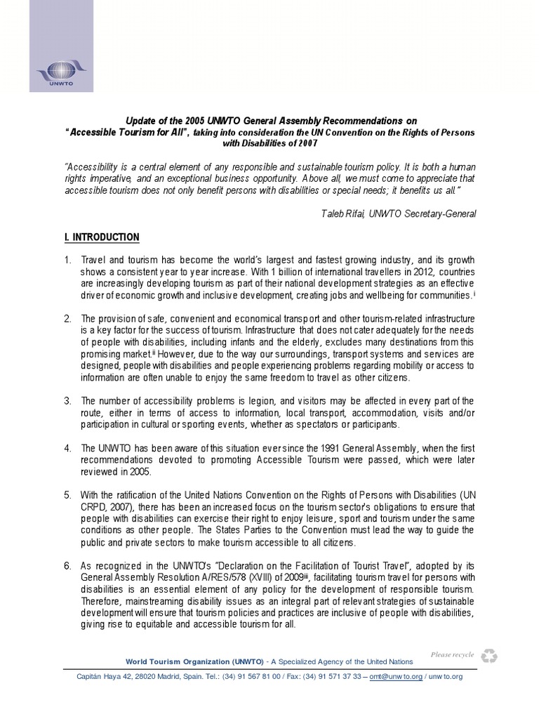 Accessible Tourism Pdf Accessibility Disability