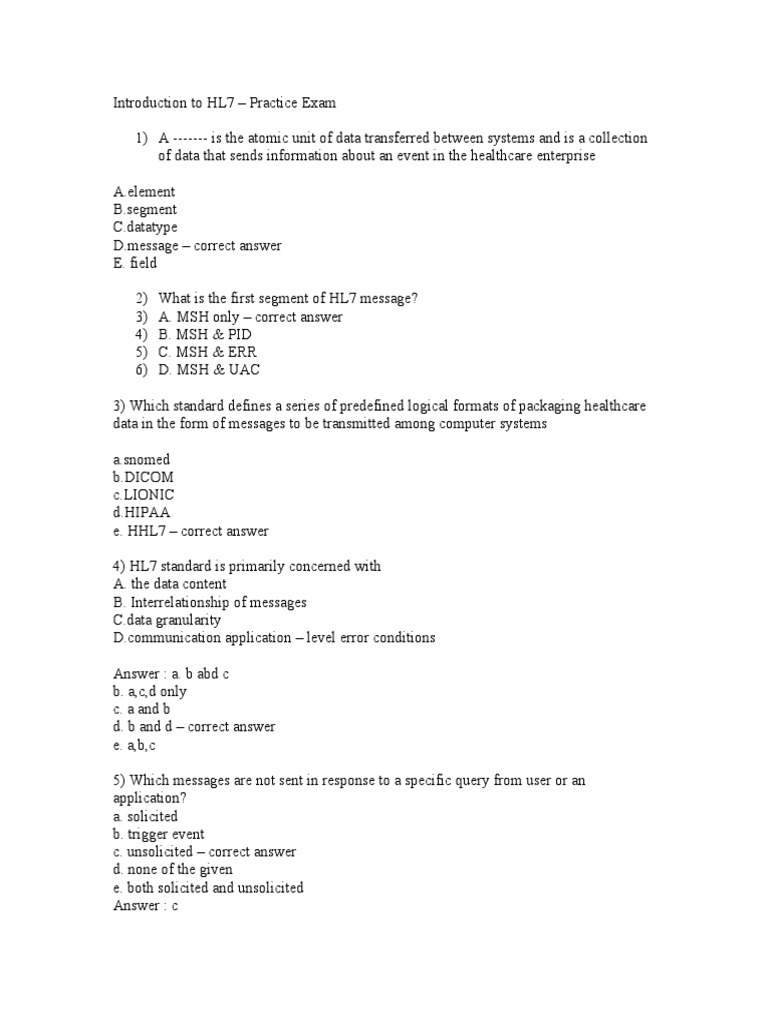 Introduction To HL7 | PDF | Osi Model | Data