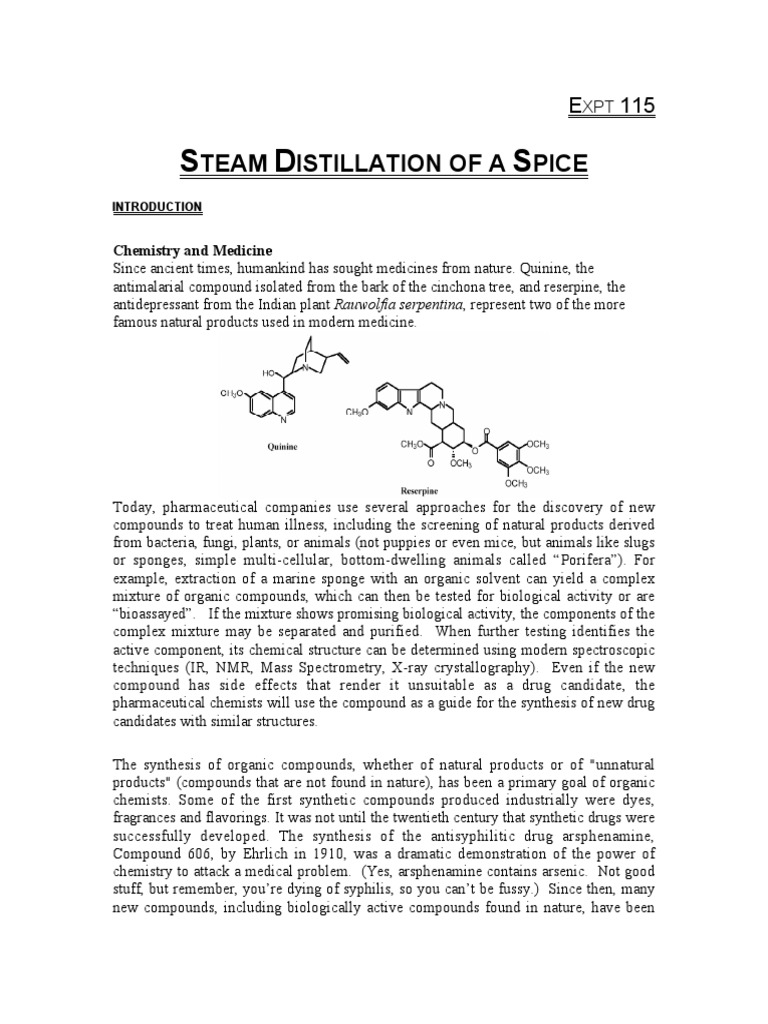 Steam Distilation PDF | PDF | Distillation | Pharmaceutical Drug