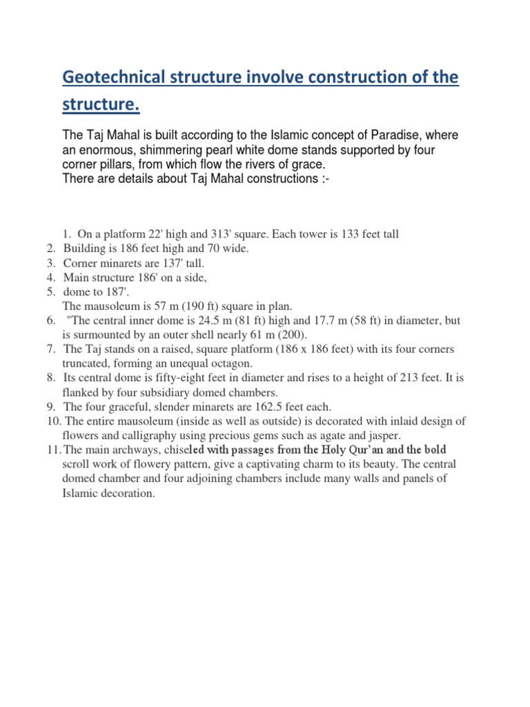 Geotechnical Structure Involve Construction of The Structure | PDF ...