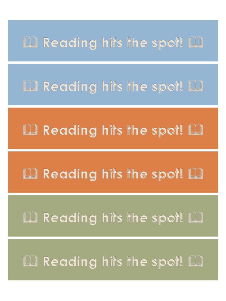 Reading Hits The Spot | PDF