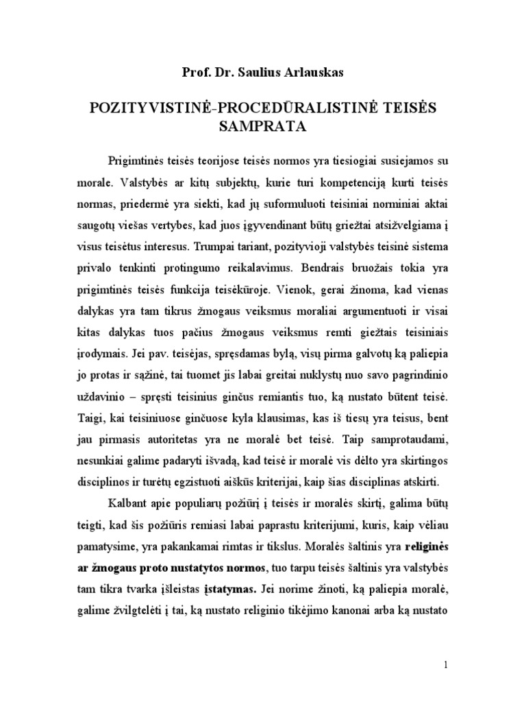 Teises Filosofijos Konspektas | PDF