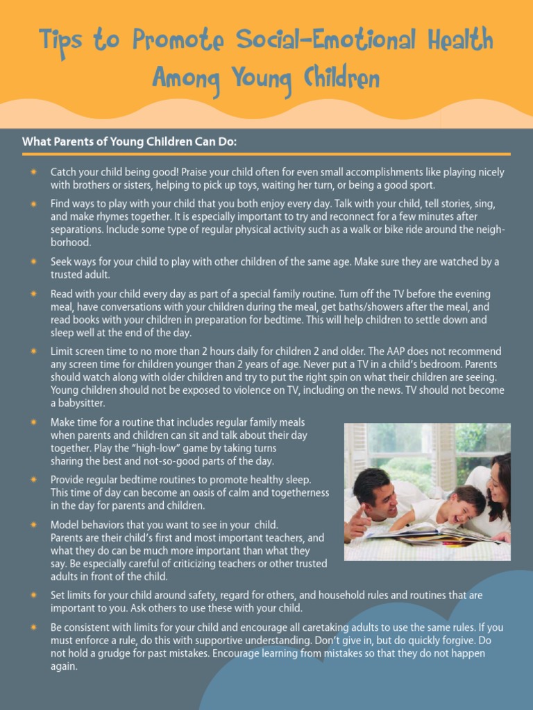 Tips To Promote Social-Emotional Health Among Young Children | Download ...