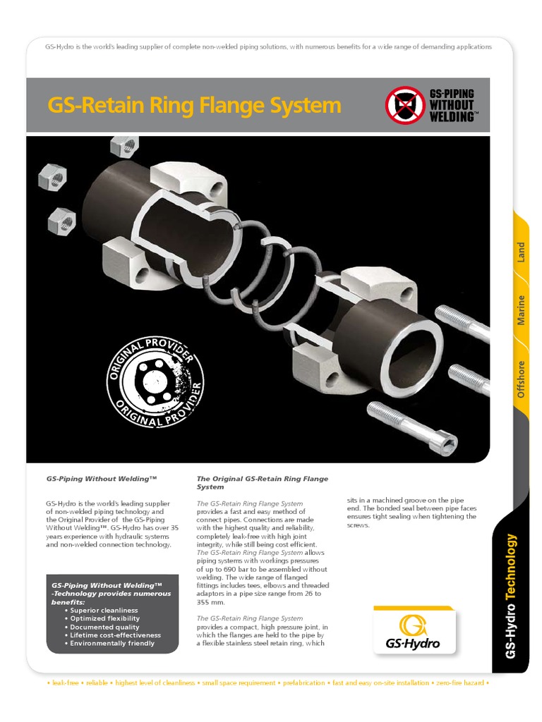 GS-Retain Ring Flange System | PDF | Pipe (Fluid Conveyance ...