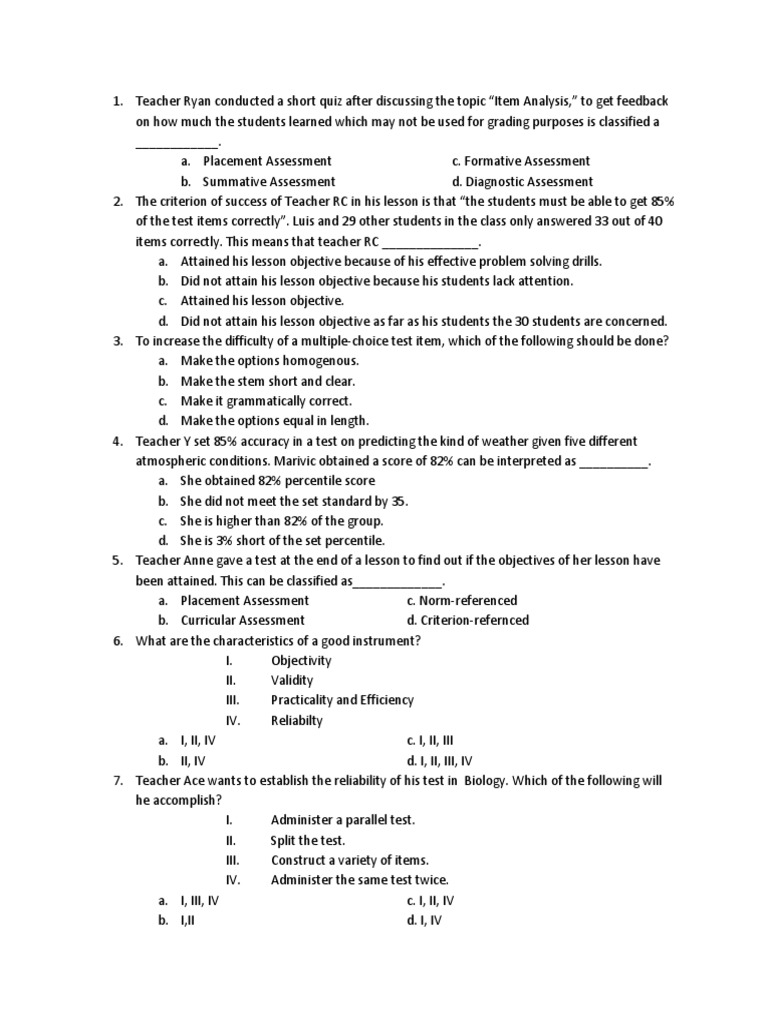 LET Exam | PDF | Educational Assessment | Test (Assessment)