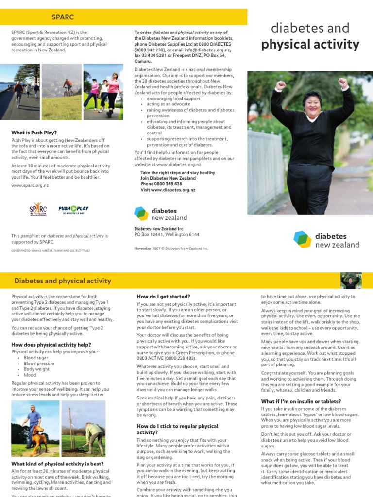 Diabetes and Physical Activity 221107 PDF | PDF | Blood Sugar ...