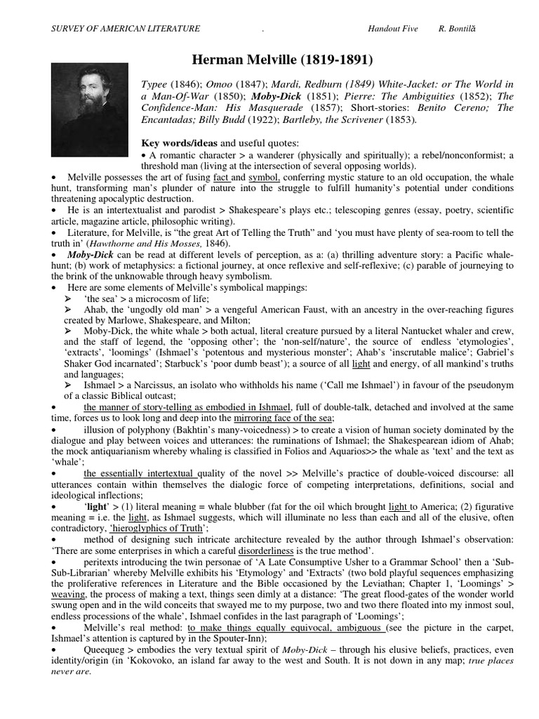 Herman Melville | PDF | Moby Dick | Herman Melville