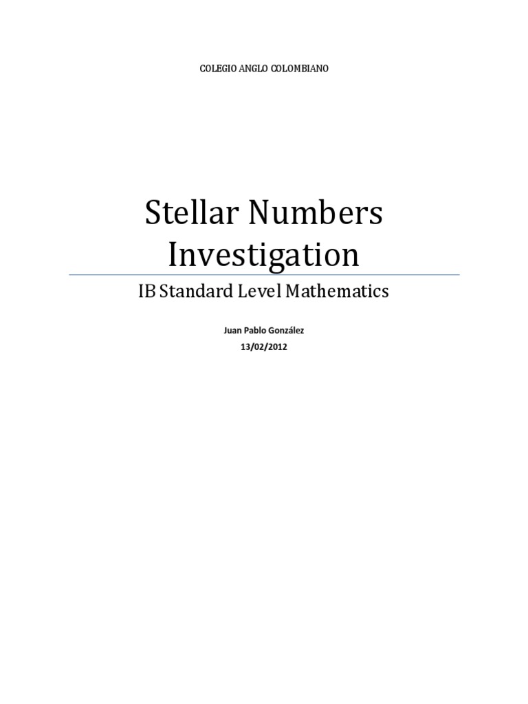 Stellar Numbers and Their Functions | PDF | Function (Mathematics ...