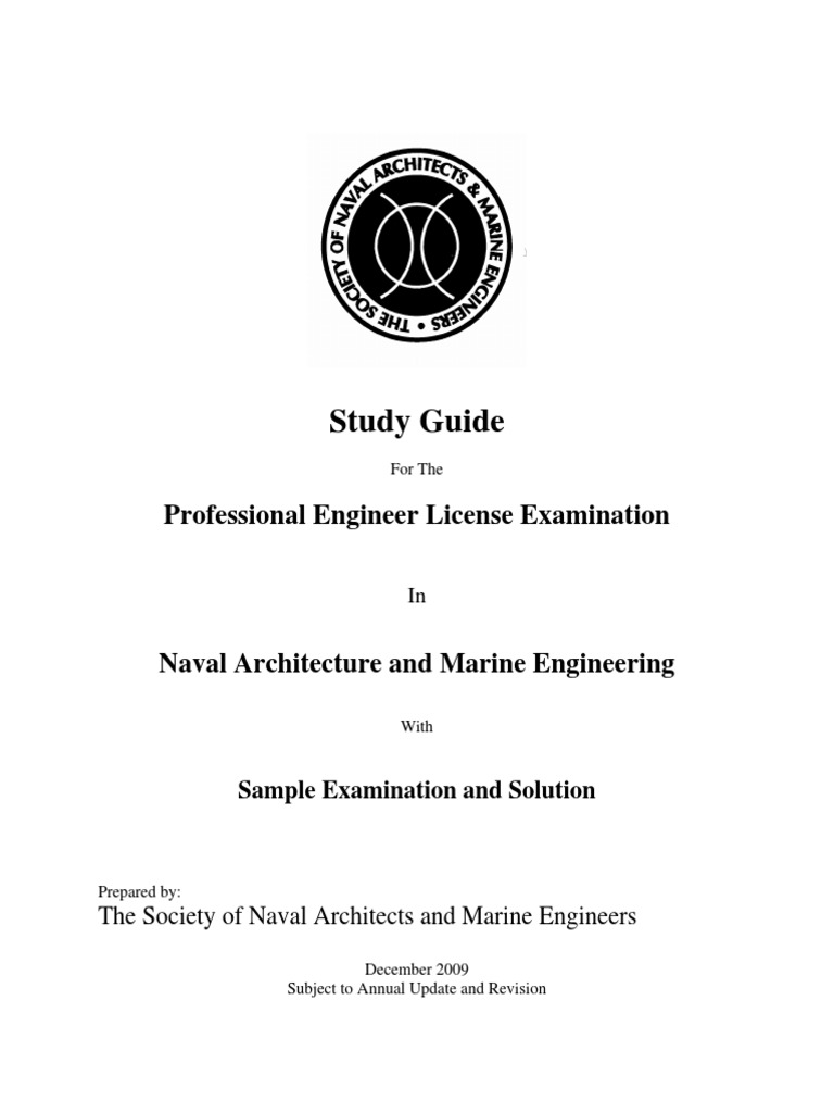 NAME Study Guide 12 31 09 | Download Free PDF | Naval Architecture ...