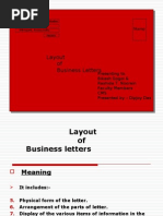Layout of Business Letter | PDF | Symbols | Text