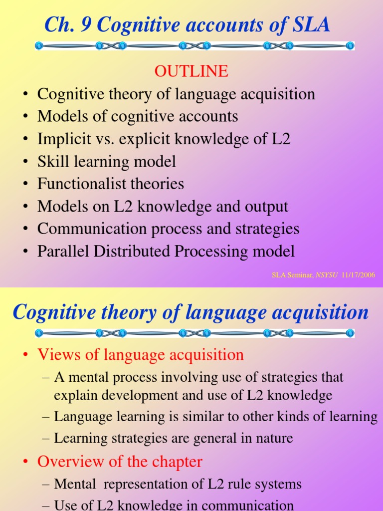 Cognitive Accounts of Second Language Acquisition | PDF | Second ...