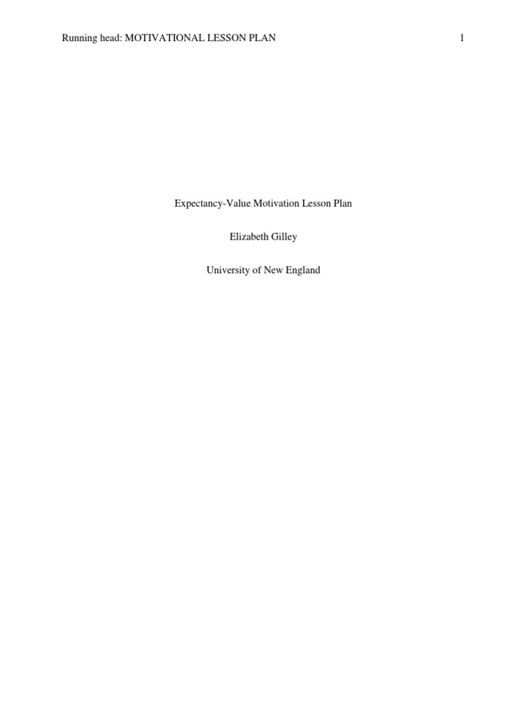 Motivational Lesson Plan Edu 615 Elizabeth Gilley | PDF | Lesson Plan ...