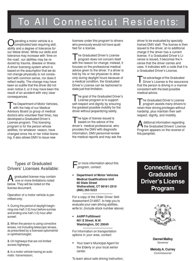 The Graduated License Program For Older Drivers and People With ...