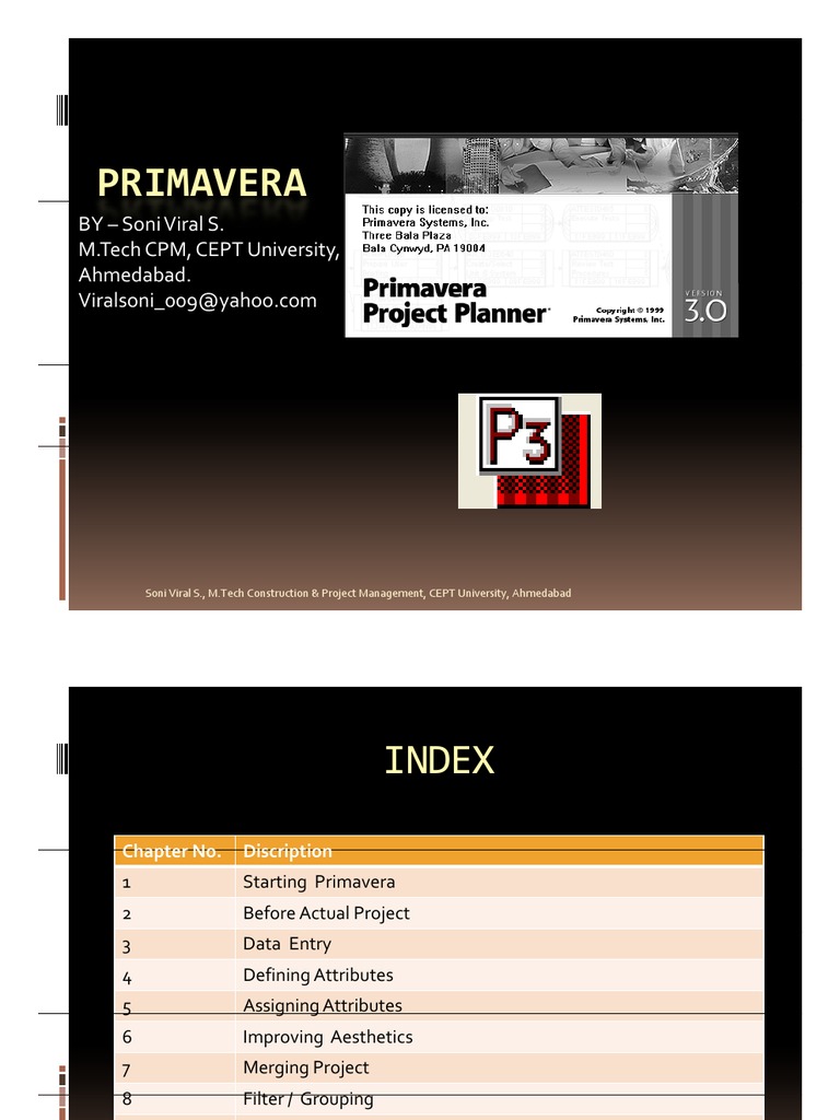 Primavera Tutorial | PDF | Computing | Software