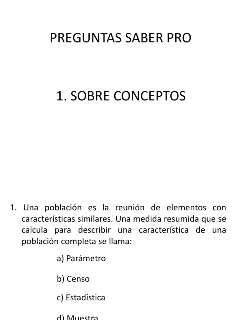 Preguntas Saber Pro Estadistica y Finanzas | PDF | Media | Capital de trabajo