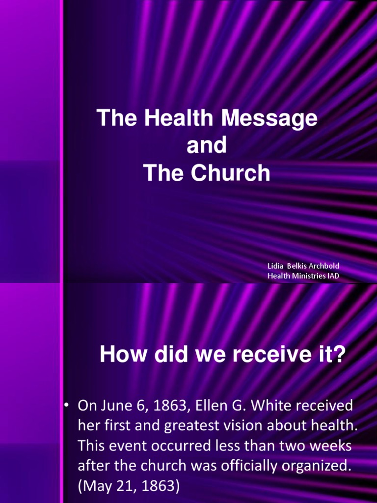 The Health Message and The Church | PDF | Jesus | Religious Belief And ...