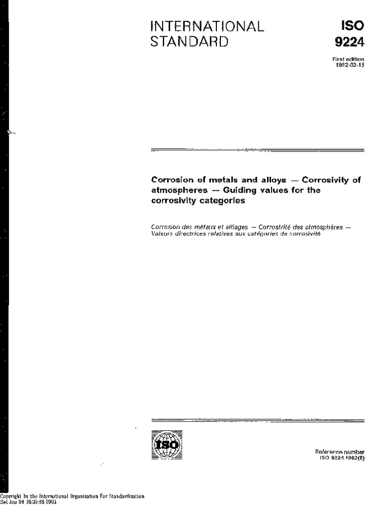 BZ Iso 9224 1992 | PDF