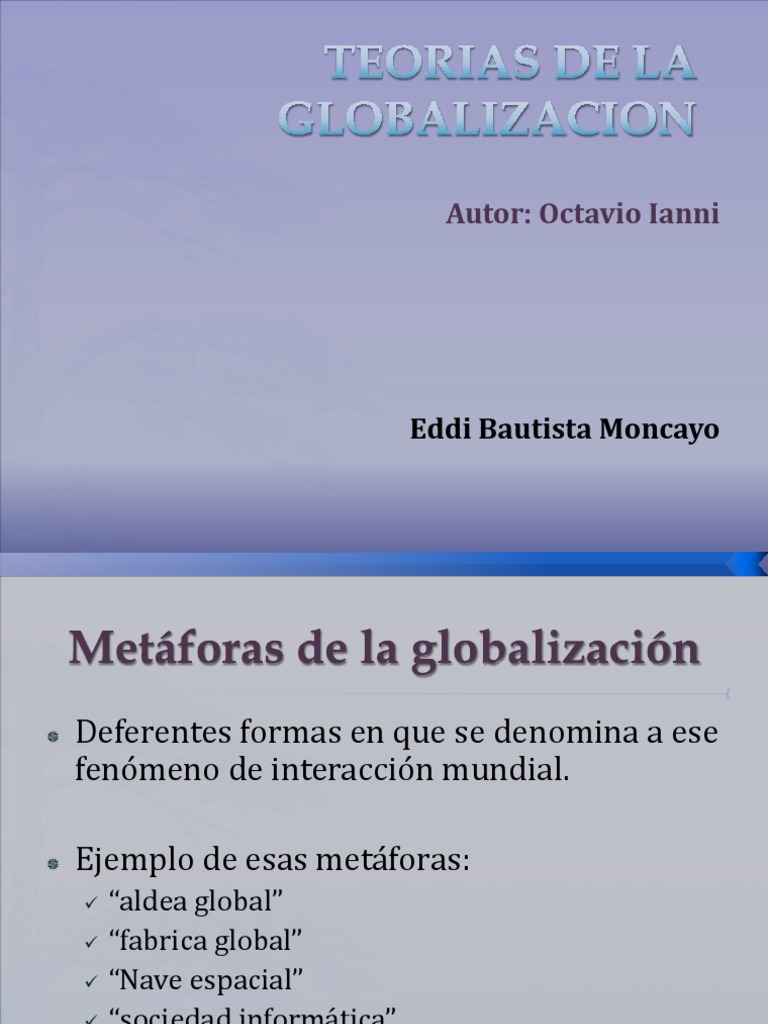 Teorias de La Globalizacion Octavio Ianni | PDF | Globalización ...