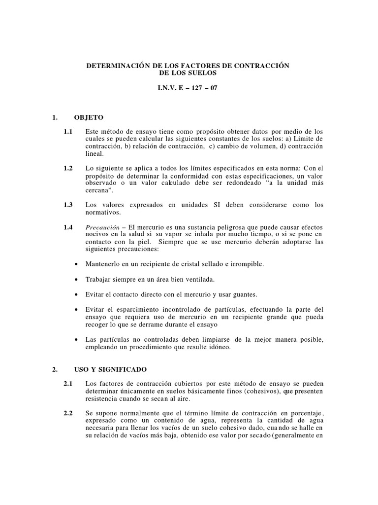 Norma INV E-127-07 | PDF