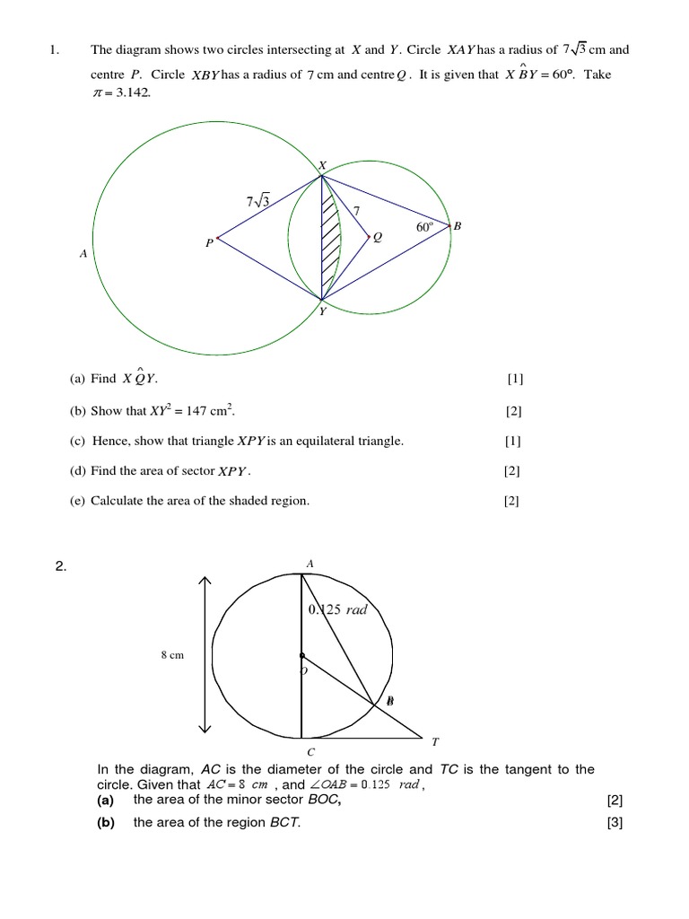 Circular Measure | PDF | Circle | Angle