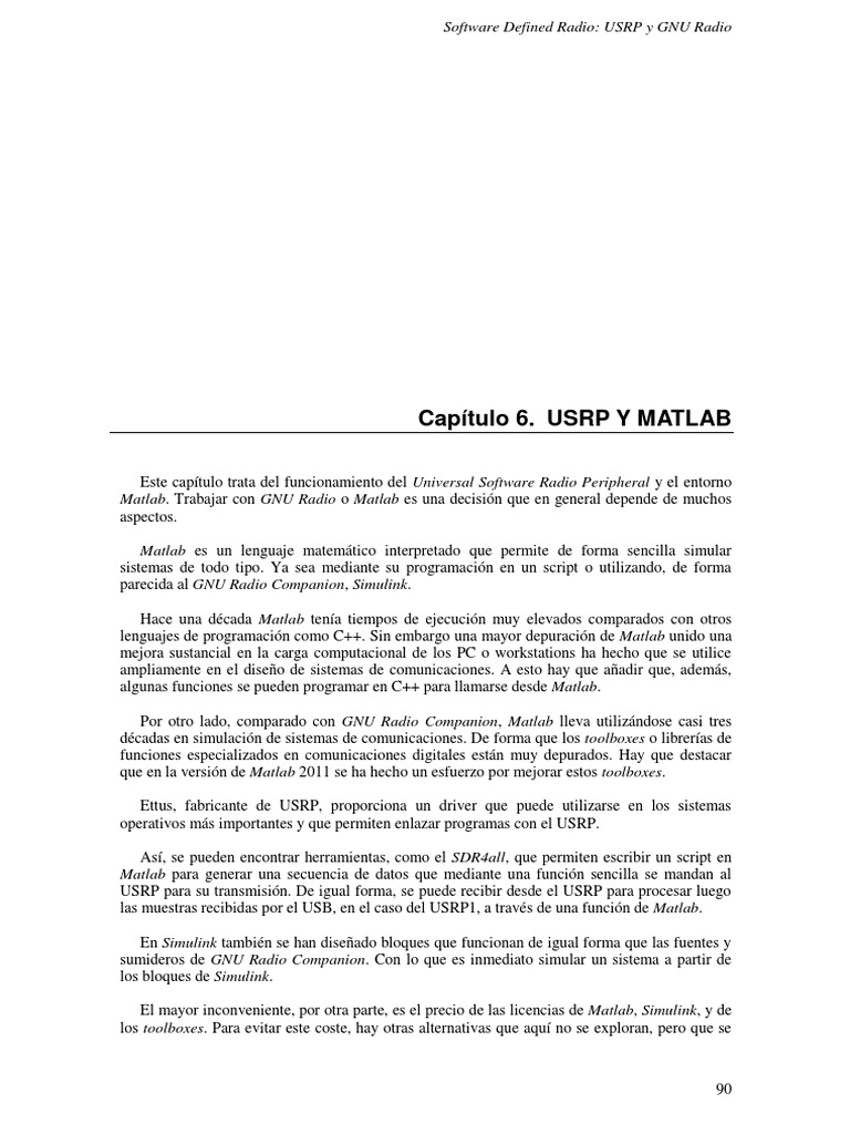 Matlab y USRP: Ejemplos Prácticos | PDF | Matlab | Muestreo ...