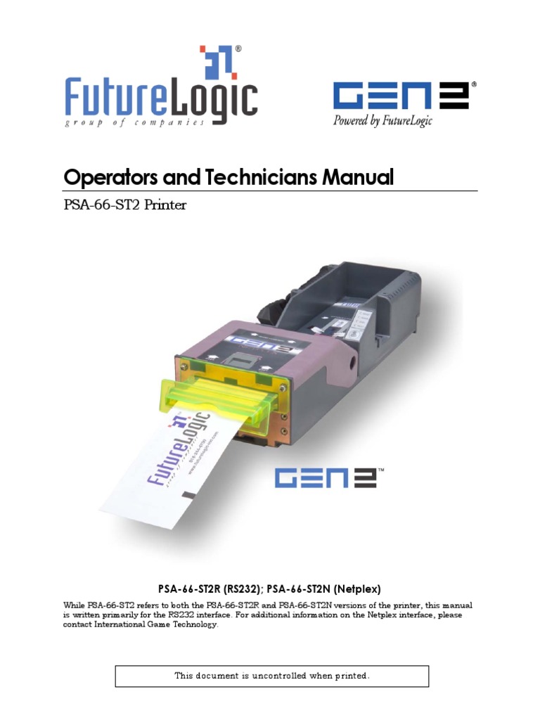 Futurelogic GEN2 | Download Free PDF | Printer (Computing) | Electronics