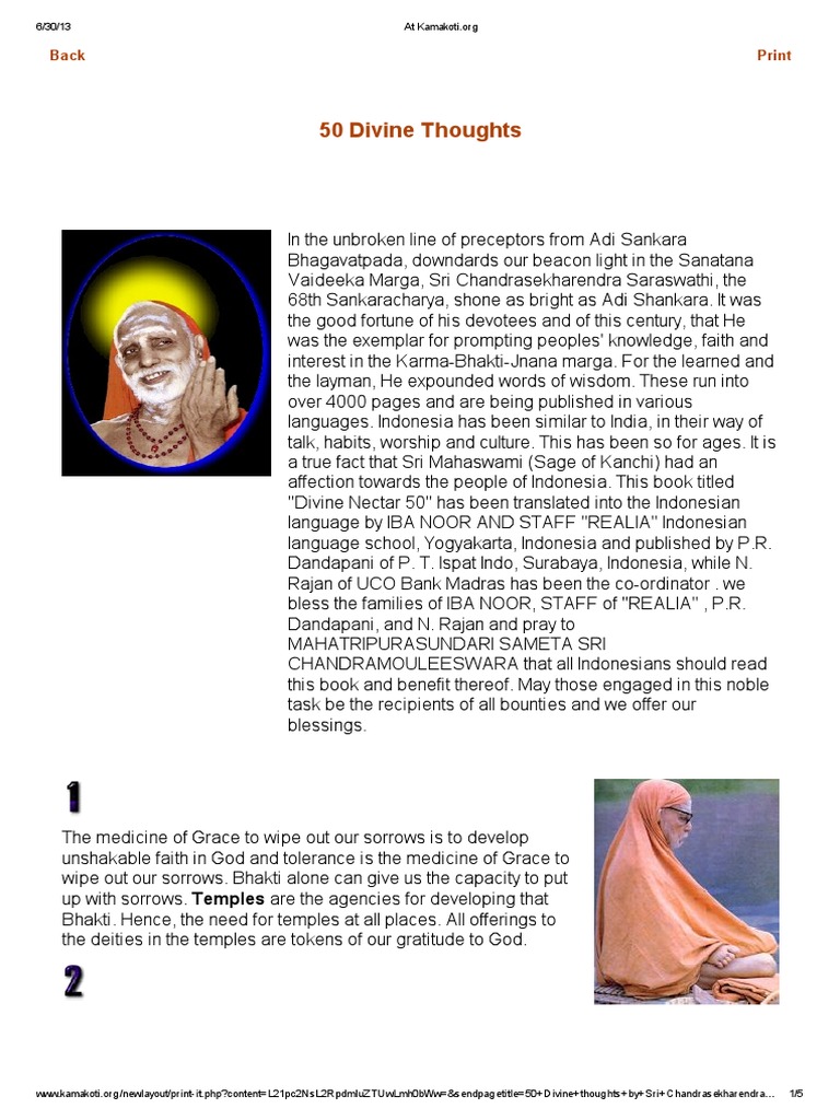 50 Divine Thoughts PDF | PDF | Bhagavad Gita | Humility