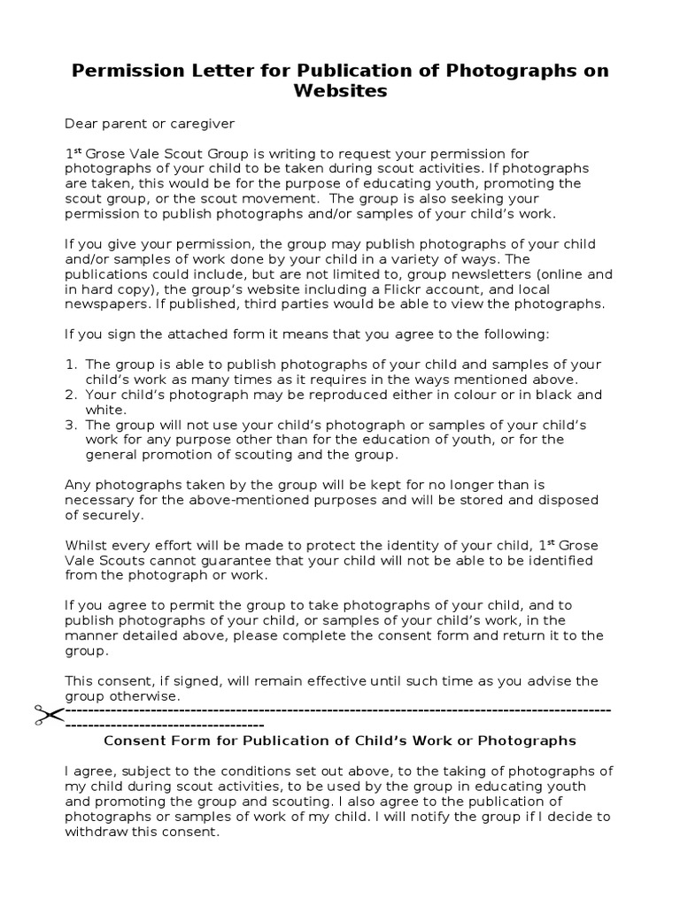 Permission Letter Publication | Photograph | Justice