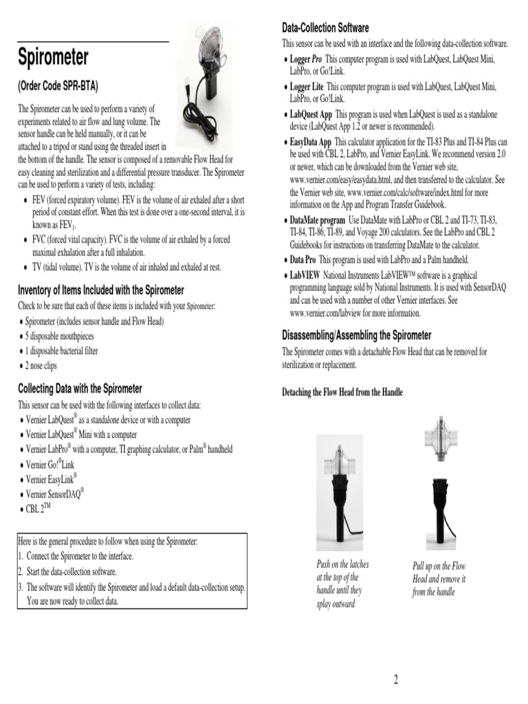 Spirometer for Lung Volume Experiments | PDF | Breathing | Computing ...