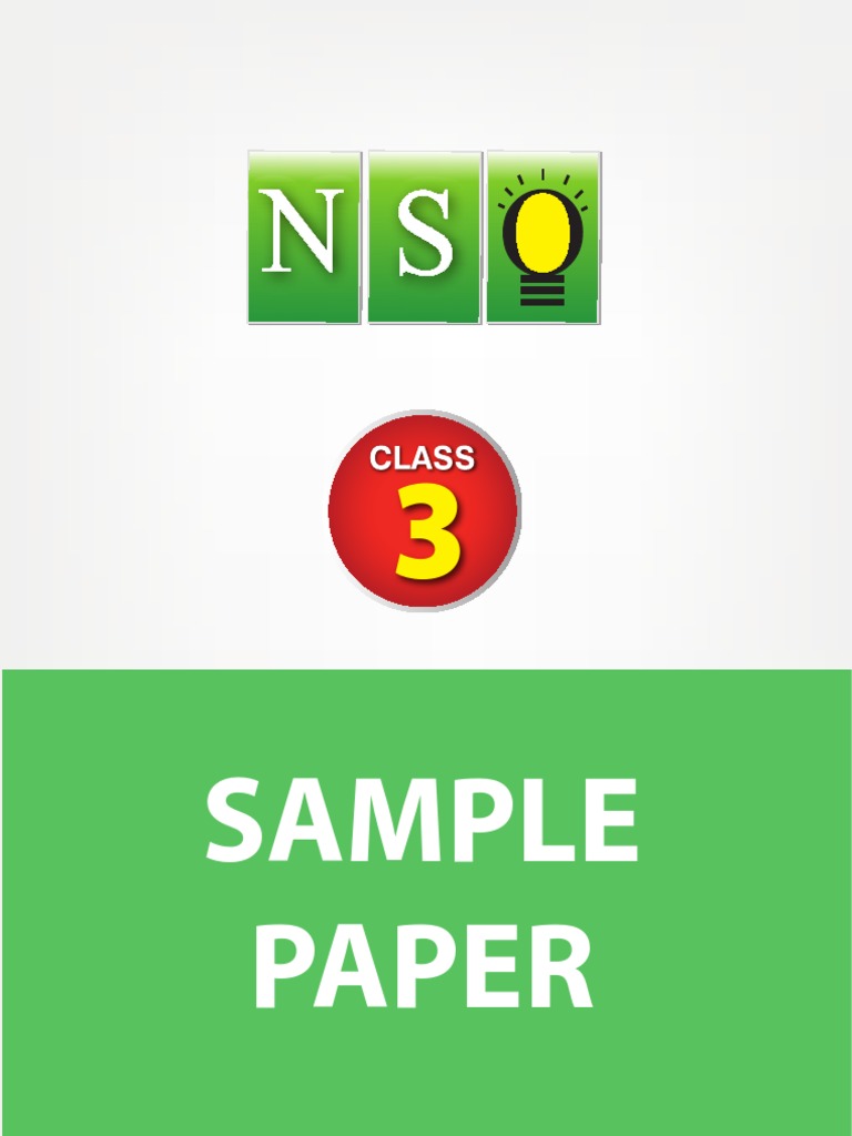 Class 3 Nso 5 Years Sample Paper | PDF | Sink | Science