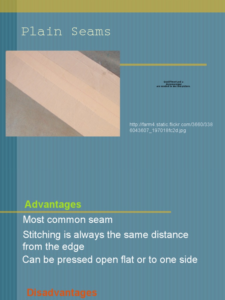 Plain Seam | PDF | Seam (Sewing) | Decorative Arts