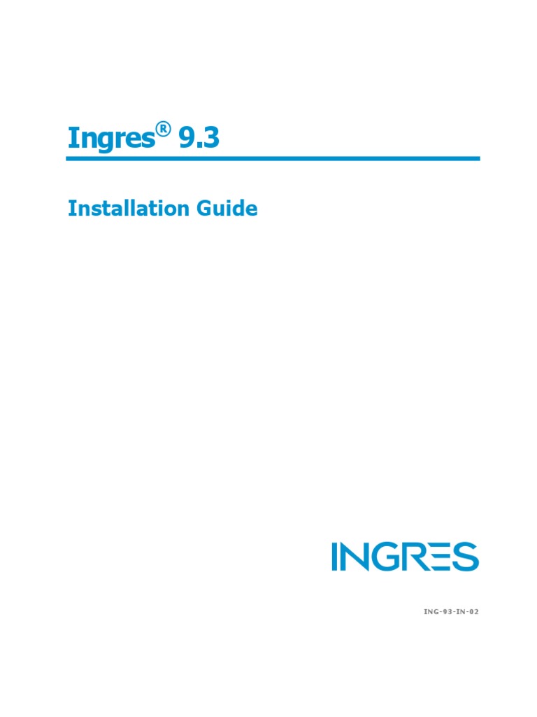 Ingres Install 9 | PDF | File System | Computer Cluster