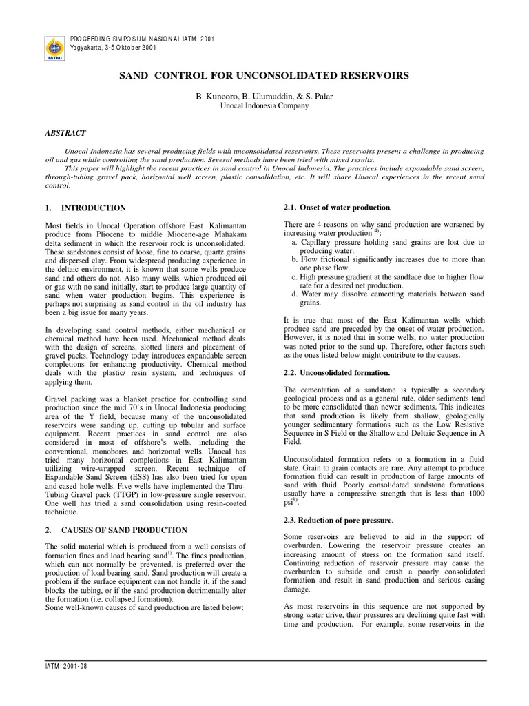Sand Control Mechanism | PDF | Oil Well | Petroleum Reservoir