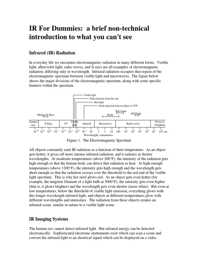 IR For Dummies 1999 | PDF | Electromagnetic Spectrum | Electromagnetic ...
