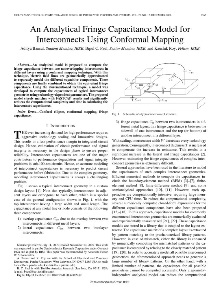Fringe Capacitance | Download Free PDF | Ellipse | Capacitance