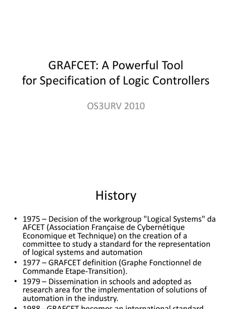 Grafcet | PDF | Programmable Logic Controller | Automation