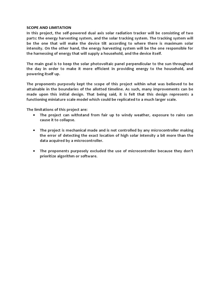 Scope and Limitation | PDF