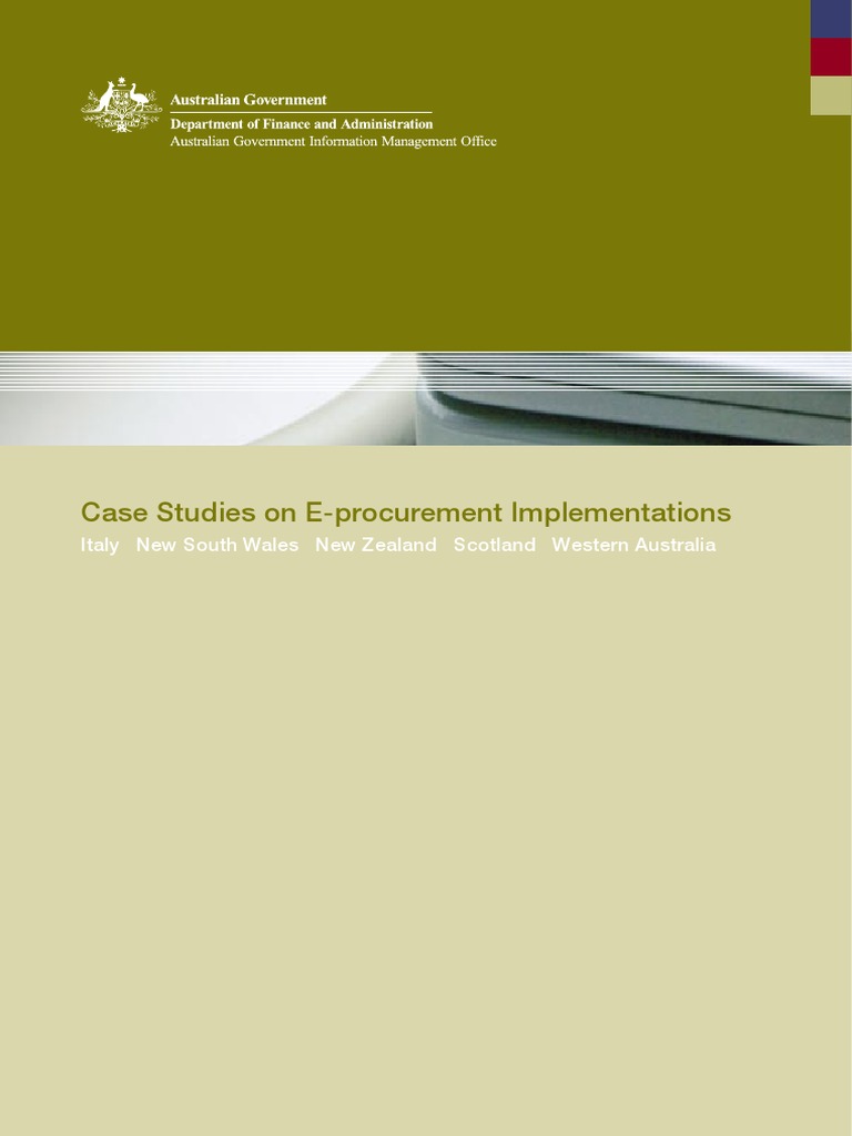 Case Studies On E-Procurement Implementations | PDF | Procurement ...
