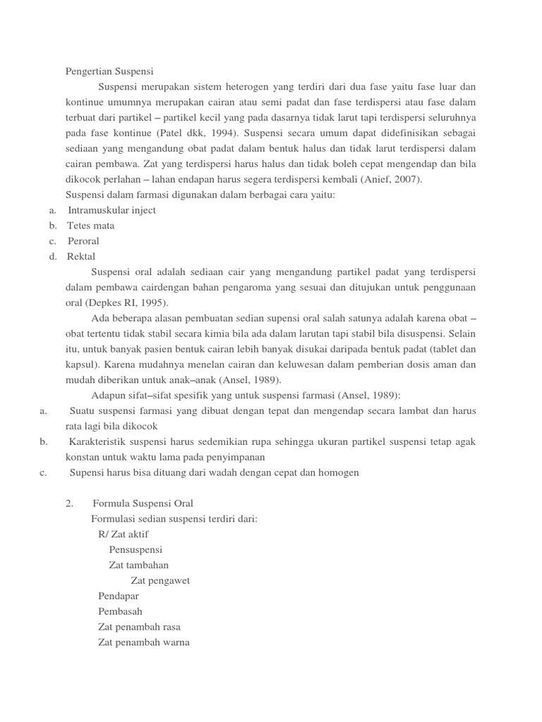 Pengertian Suspensi | PDF | Sains & Matematika