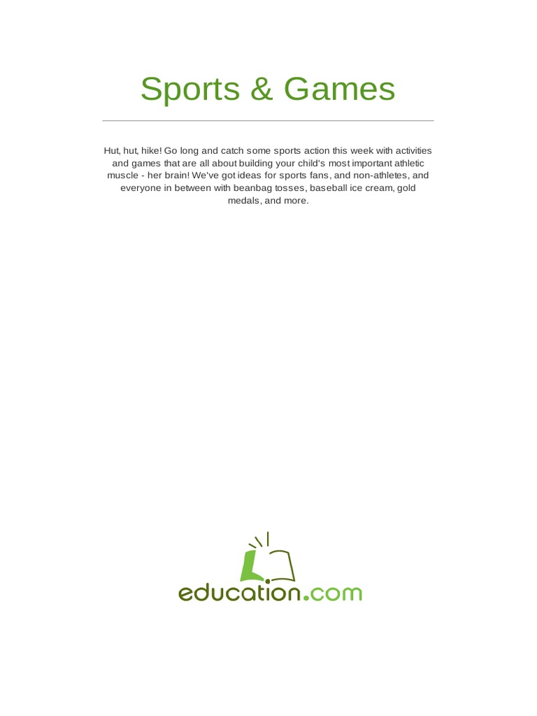 1.sport and Games | PDF | Leisure | Sports