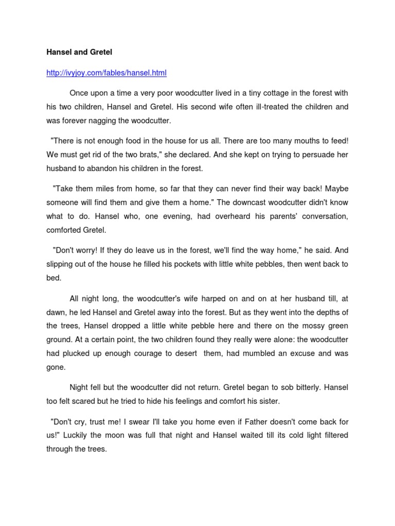 Hansel and Gretel | PDF | Hansel And Gretel